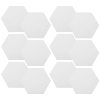 DOITOOL 12 St&uuml;ck Acrylspiegel Wandaufkleber Hexagon 15cm Selbstklebend Silber Wanddeko Wohnzimmer Schlafzimmer Badezimmer