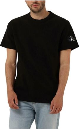 Calvin Klein Badge Waffle Tee - - Tops - Herren - Schwarzk - L