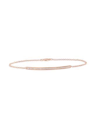 Luxury Bazaar bracelet en or rose 14ct pavé de diamants