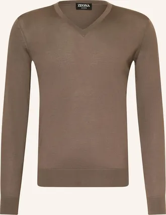 Ermenegildo Zegna Zegna Cashmere-Pullover Cashseta Mit Seide beige