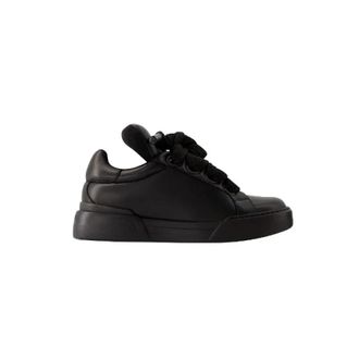 Dolce & Gabbana Leder sneakers - - Shoes - Herren - Schwarzk - 40 EU