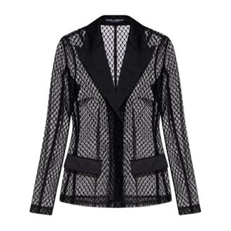 Dolce & Gabbana Durchsichtiger Blazer - - Jackets - Damen - Schwarzk - S