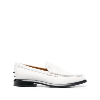 Tod's Wei&szlig;e Leder-Pennyloafers - - Shoes - Damen - Wei&szlig; - 39 EU