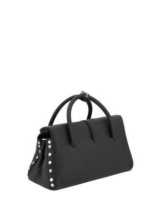 Zanellato Womens Dotta Centauro Shoulder Bag Black Nero Calf Leather Bos Taurus