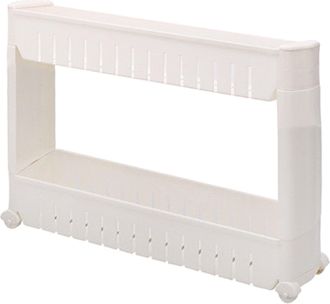 Generic Schmaler Rollwagen 12cm mit Rädern An der Unterseite Leicht Zu Montierender Mobiler Aufbewahrungswagen Auf Rädern für Küche, Wäsche und Enge Stellen(W