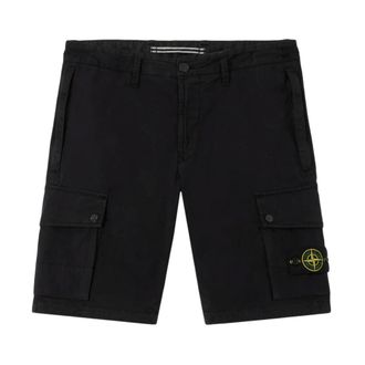 Stone Island Homme, Shorts, Noir, Taille: W33 Bermuda Cargo Slim-fit Stone Island