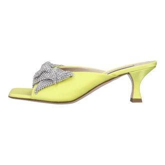 Casadei Satin- und Strass-Mules - - Shoes - Damen - Gelb - 37 EU