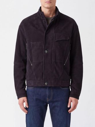 Giorgio Armani Blouson aviateur en daim avec col montant