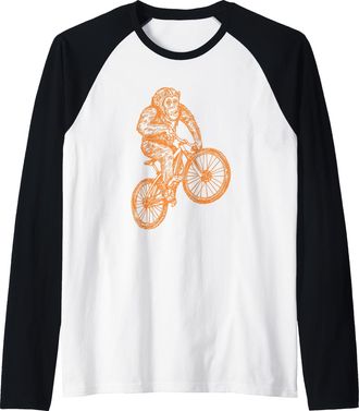 Seembo Schimpanse Radfahren Fahrrad AFFE Tier Biking Bike Raglan