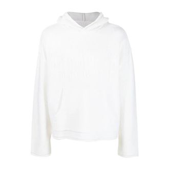 Maison Margiela Wei&szlig;er Strick-Hoodie mit Zahlen-Motiv-Logo - - Sweatshirts & Hoodies - Herren - Wei&szlig; - XL