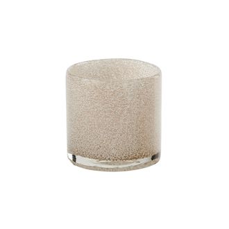 Gift Company Linen Windlicht Glitzer Bubbles, Teelichthalter, Kerzenhalter, Glas, Hellbeige, H 10 cm, 1086904005