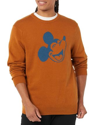 Amazon Essentials Disney | Marvel | Star Wars Herren Pullover mit Rundhalsausschnitt, Happy Mickey, XXL