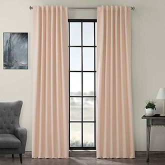 Half Price Drapes BOCH-141314-108 Vorhang zur Raumverdunkelung, Dekor, 127 x 274 cm, 1 Vorhang, Pfirsich (Bellini Peach)