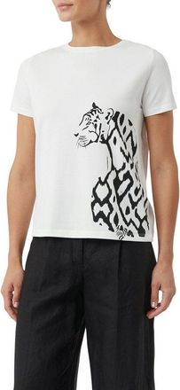 Comma Print-Shirt mit seitlichem Animal-Print