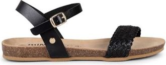 miMaO Sandales plates en liege Noir EU 38