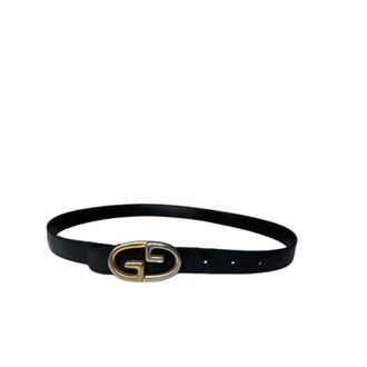 Gucci Ceinture en cuir Double G Pre-owned - Femme - Pre-owned - Noir - Taille: ONE Size