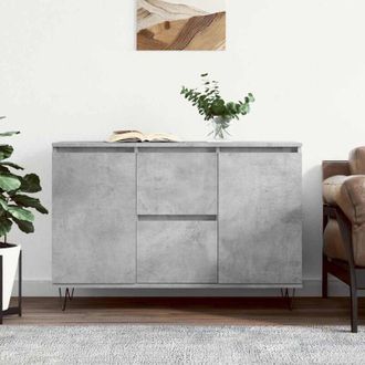 vidaXL Buffet gris béton 104x35x70 cm bois dingénierie
