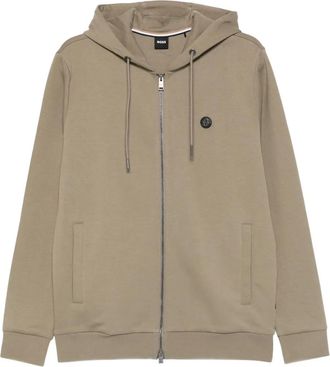 BOSS sweat à patch logo - Vert