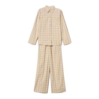 Twinset Femme, V&ecirc;tements de nuit et de d&eacute;tente, Beige, Taille: 38 FR Ensemble Pyjama Gar&ccedil;onne &agrave; Carreaux