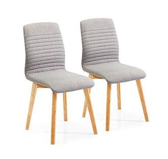 Kare Design Design Stuhl Lare, Einfarbig, Hellgrau