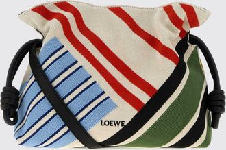 Loewe Clutch Flamenco aus gestreiftem Jacquard-Baumwoll-Canvas mit Knoten