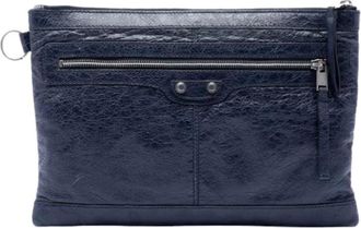 Balenciaga Sac pochette vintage Pre-owned - Femme - Pre-owned - Bleu - Taille: ONE Size
