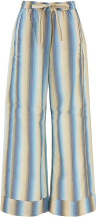 Ganni Femme, Pantalons, Multicolore, Taille: 38 FR Ombre Stripe Elasticated Pantalons