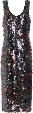 Marie Oliver robe mi-longue Olympia à sequins - Noir