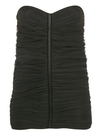 Elisabetta Franchi haut-bustier à fronces - Noir