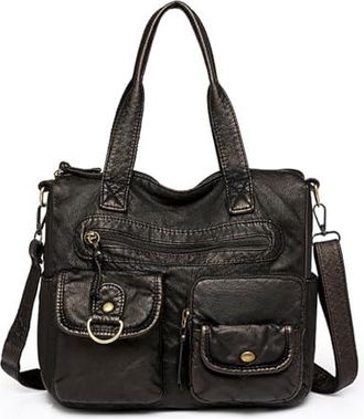 Generic Punk Poign&eacute;es sup&eacute;rieures Sac &agrave; bandouli&egrave;re Multi-Tockets R&eacute;tro Sac Satchel Grande Capacit&eacute; Sac &agrave; bandouli&egrave;re pour femmes, bronze