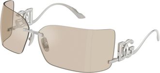 Dolce & Gabbana Femme, Accessoires, Gris, Taille: ONE Size Lunettes de soleil rectangulaires
