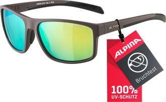 Alpina NACAN I - Verspiegelte und Bruchsichere Sonnenbrille Mit 100% UV-Schutz F&uuml;r Erwachsene, anthracite matt-black