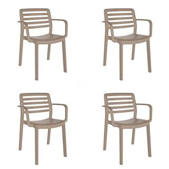 Resol grupo Wind Chaise int&eacute;rieure, ext&eacute;rieure | Jardin, terrasse, Balcon, Salon, Cuisine, Salle &agrave; Manger | Design, l&eacute;ger, empilable, Plastique, Sable, Set 