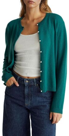 Benetton Damen Maglia Coreana M/L 1002d501u Strickjacke, gr&uuml;n, M