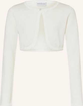 Danamade Danamade Bolero Mit Glanzgarn weiss