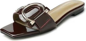 Generic ZBDZSW Chaussons de mariage rouges pour femmes de luxe en cuir avec breloques sandales &agrave; talon crois&eacute; plateforme pantoufles d&eacute;contract&eacute;es chaussures t