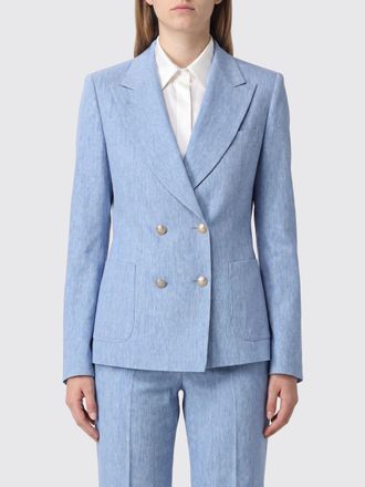 Tagliatore Zweireihiger Blazer aus Leinen-Baumwoll-Mischung mit Spitzrevers