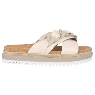 Gabor Beige Leder Damen Sandale - - Shoes - Damen - Beige - 37 EU