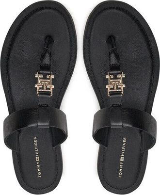 Tommy Hilfiger Zehentrenner Th Elevated Sandal FW0FW07174 Schwarz