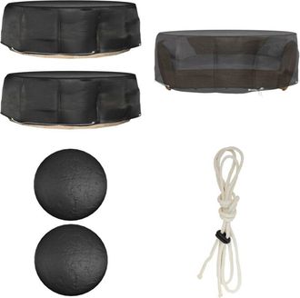 vidaXL Vidaxl - Abdeckungen f&uuml;r Lounge-Insel 2 Stk. 10 &Ouml;sen &Oslash;236x67 cm Rund - Lounge Inselfabrikate - Gartenm&ouml;belschutzh&uuml;lle - UV-Schutz - Wasserfeste