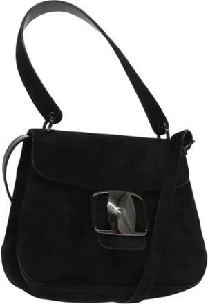 Ferragamo Pre-owned Cuir sacs-main - Femme - Pre-owned - Noir - Taille: ONE Size