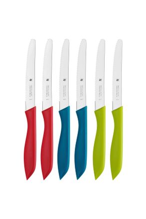 WMF Messerset Bunt, Kunststoff, 6-teilig, ergonomischer Griff, Kochen, K&uuml;chenmesser, Messersets