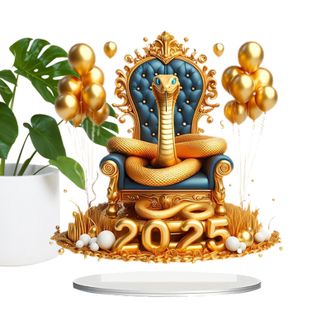 Generic Tischschild Jahr der Schlange, Jahr der Schlange - Dekoration für mehrstufiges Tablett, Tischdekoration aus Acryl, 2D für das chinesische Neujahr 2025