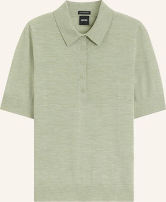 HUGO BOSS Poloshirt Fidenka Aus Merinowolle gruen