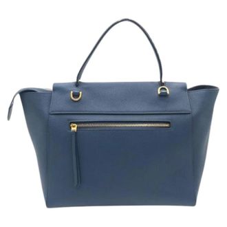Celine Pre-owned Sac ceinture en cuir &agrave; rabat Mini - Femme - Pre-owned - Bleu - Taille: ONE Size