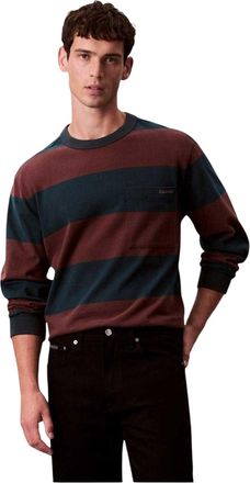 Calvin Klein Jeans T-Shirt f&uuml;r Herren, leger, Lang&auml;rmlig (Marine)