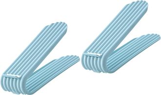 DOITOOL 2 St&uuml;ck Doppelschicht Schuhaufbewahrung Rack Platzsparender Schuhhalter aus Robustem Material f&uuml;r Schrank Wohnzimmer B&uuml;ro Ordnet Schuhe Effizient und 