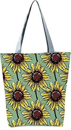 Generic Sac à bandoulière grande capacité avec fermeture éclair et imprimé tournesol pour femme, H, Taille unique