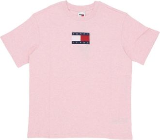Tommy Hilfiger Entspanntes Melange Flag Tee in Pink - - Tops - Damen - Rosa - S
