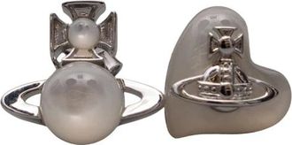 Vivienne Westwood Femme, Accessoires, Blanc, Taille: ONE Size Thomasina Earrings